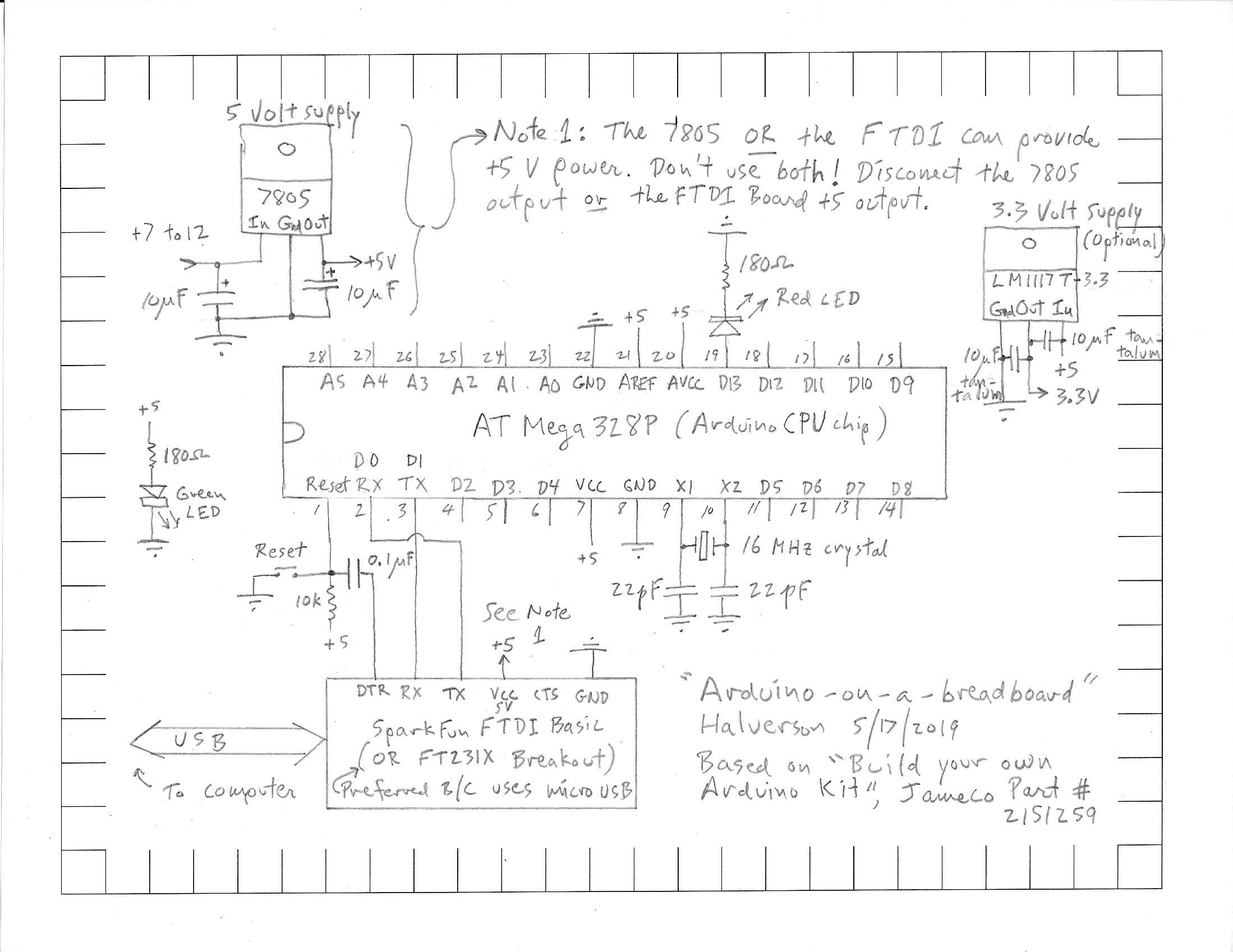 Arduino Breadboard Circuit Diagram